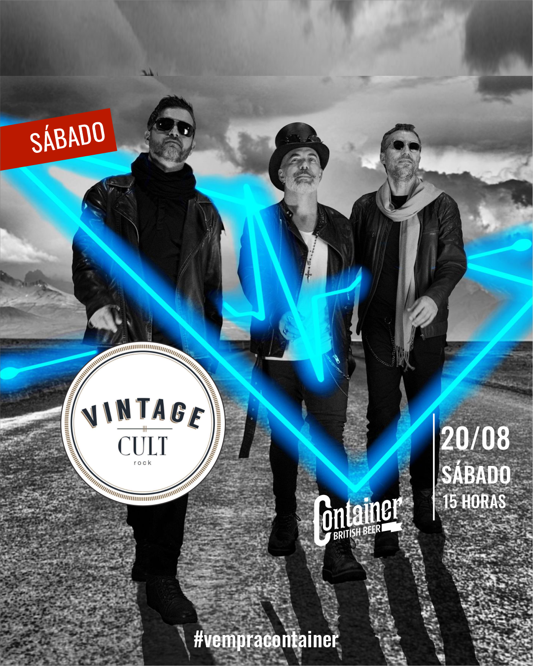 Banda Vintage Cult na Container | Blumenau, aqui a vida acontece!