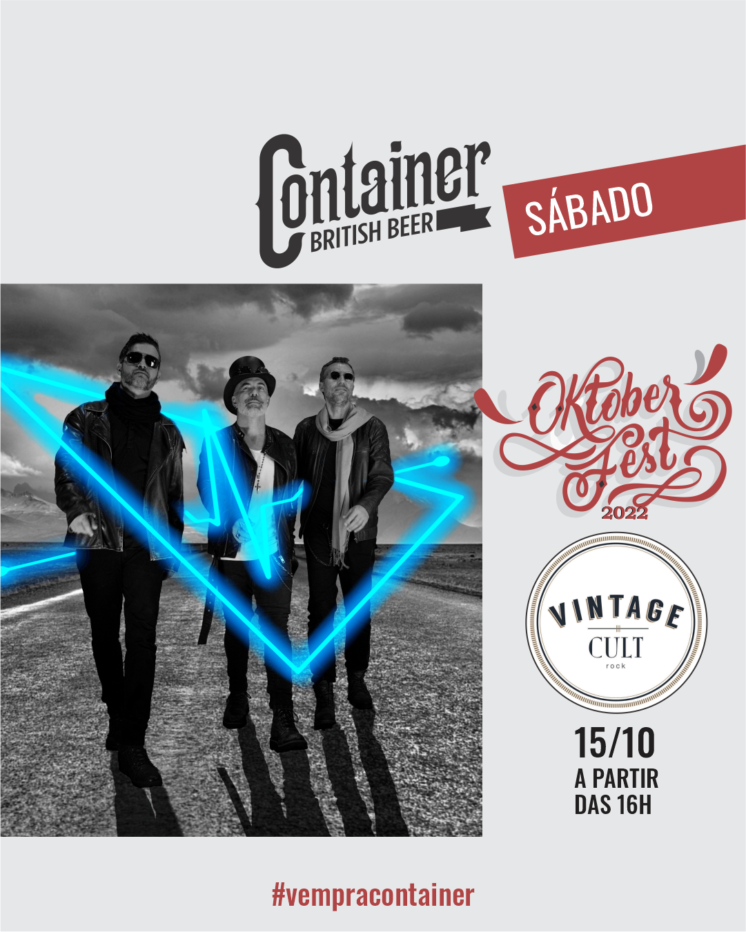 Banda Vintage Cult no Pátio da Container | Blumenau, aqui a vida acontece!
