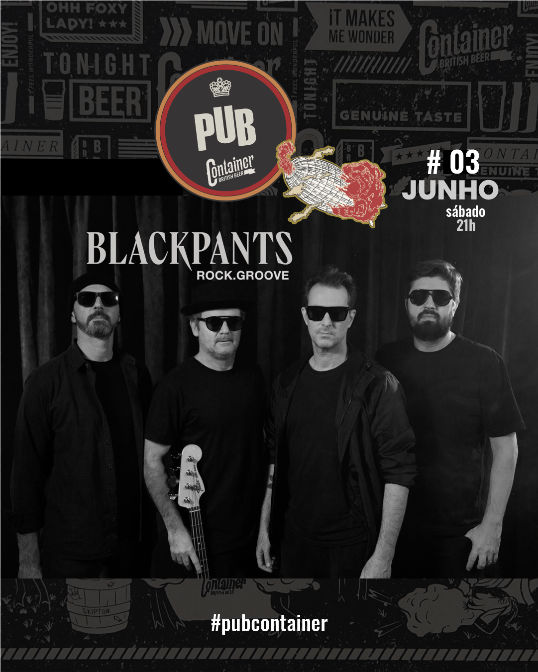 Banda Blackpants no Pub Container | Blumenau, aqui a vida acontece!