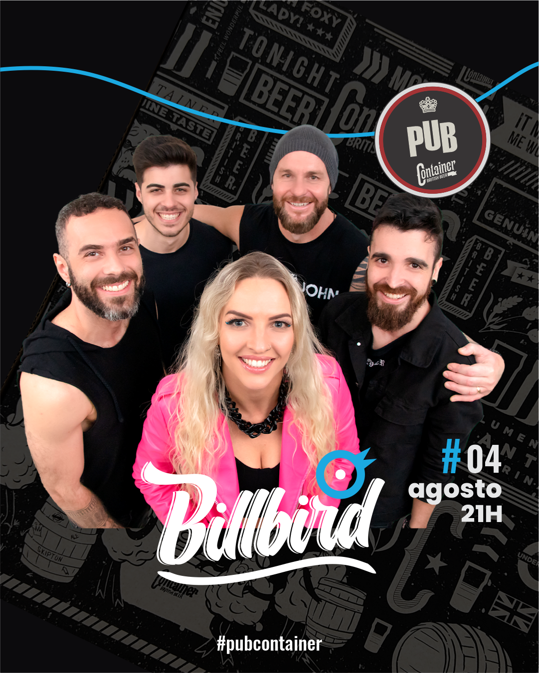 Banda Billbird no Pub Container | Blumenau, aqui a vida acontece!