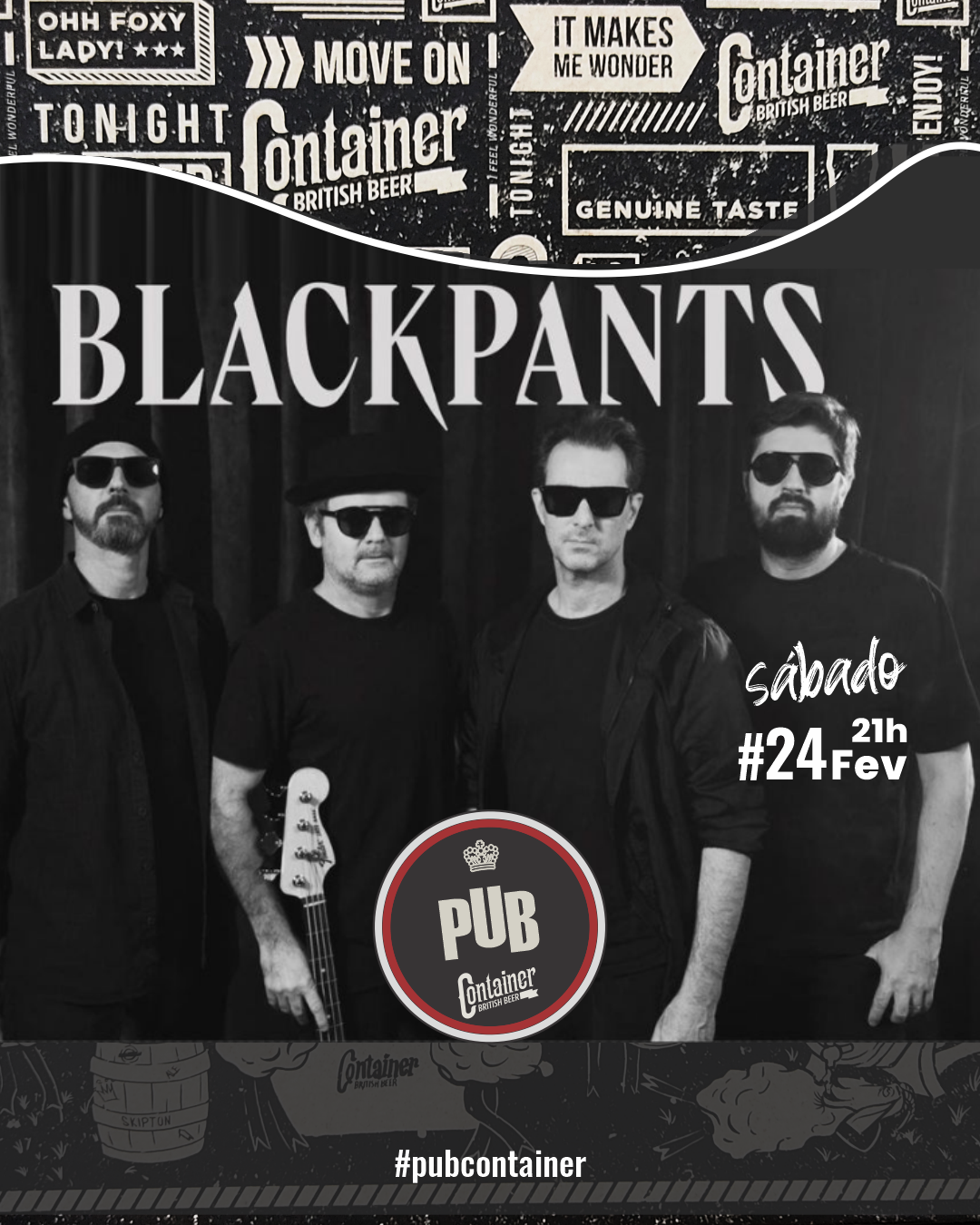 Banda Blackpants no Pub Container British Beer | Blumenau, aqui a vida ...